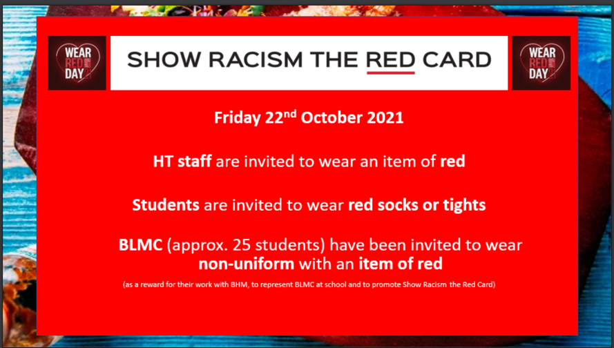Show racism the red card - Haileybury Turnford